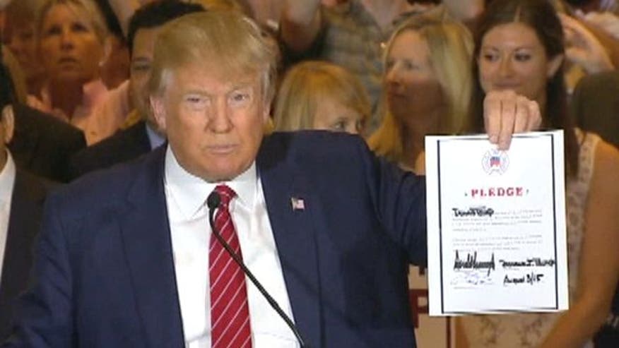 Trump Signs Pledge Not To Run As Independent In 2016 Fox News