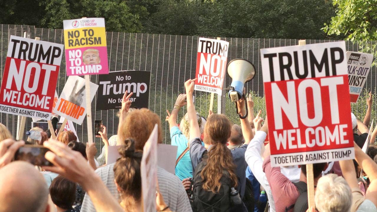 Thousands march against Trump in rowdy London protests | Fox News Thousands march against Trump in rowdy London protests | Fox News