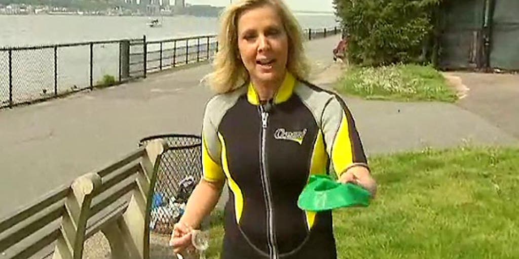 Cheryl Casone on the 1500m swim | Fox Business Video