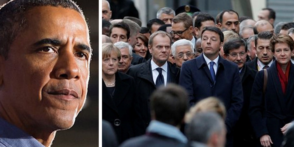 Obama missing from Paris unity rally | Fox News Video