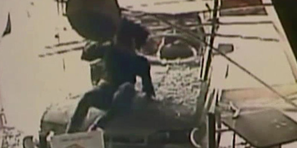 Car plows into pedestrian, crashes into pizza parlor | Fox News Video