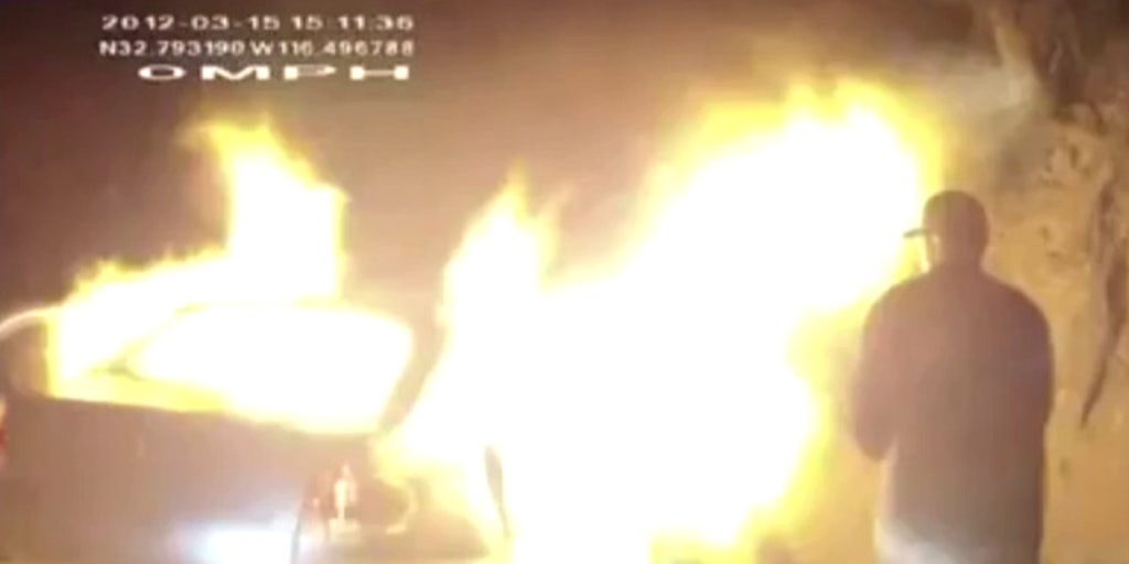Graphic video: Taser sparks explosion, fire kills driver | Fox News Video