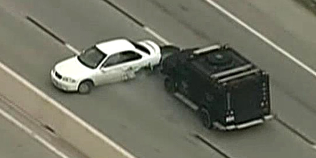 SWAT truck rams car to stop high-speed chase | Fox News Video
