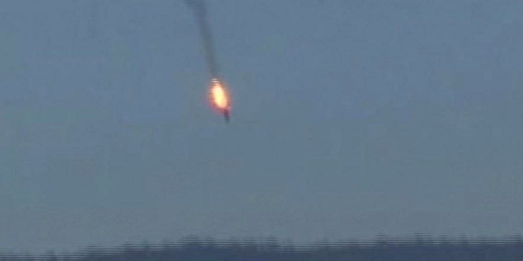 Amateur video shows Russian jet shot down near Syrian border | Fox News ...