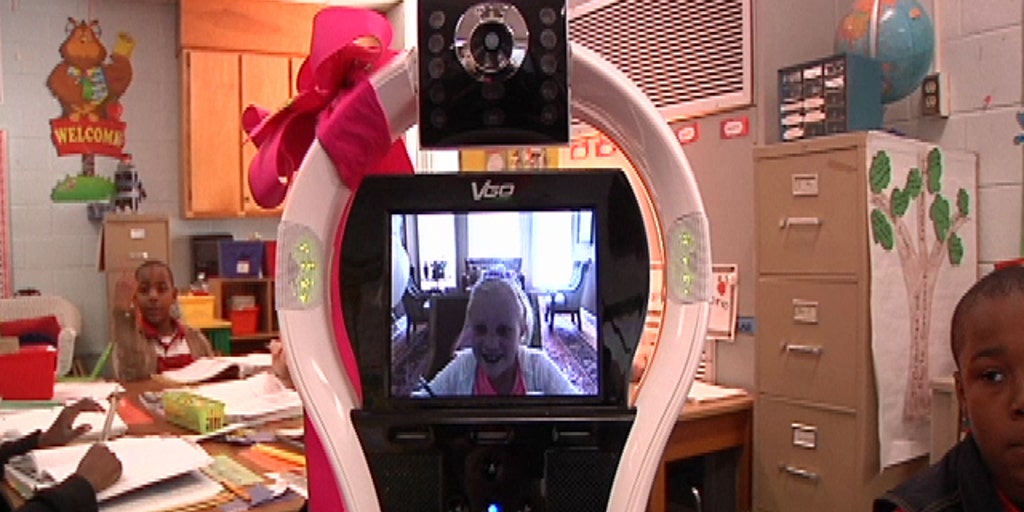 Robot goes to school in place of homebound students | Fox News Video