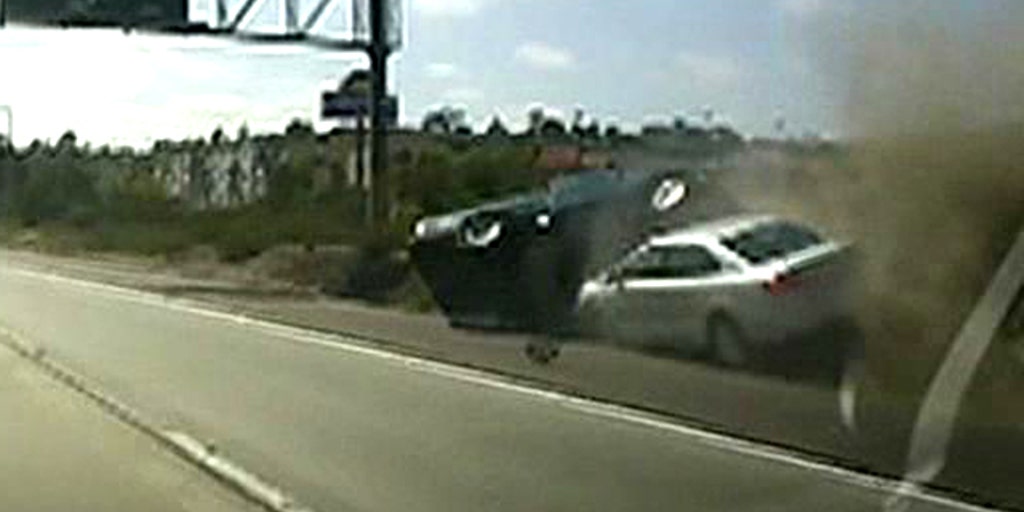 Pickup flips in possible road rage collision caught on tape | Fox News ...