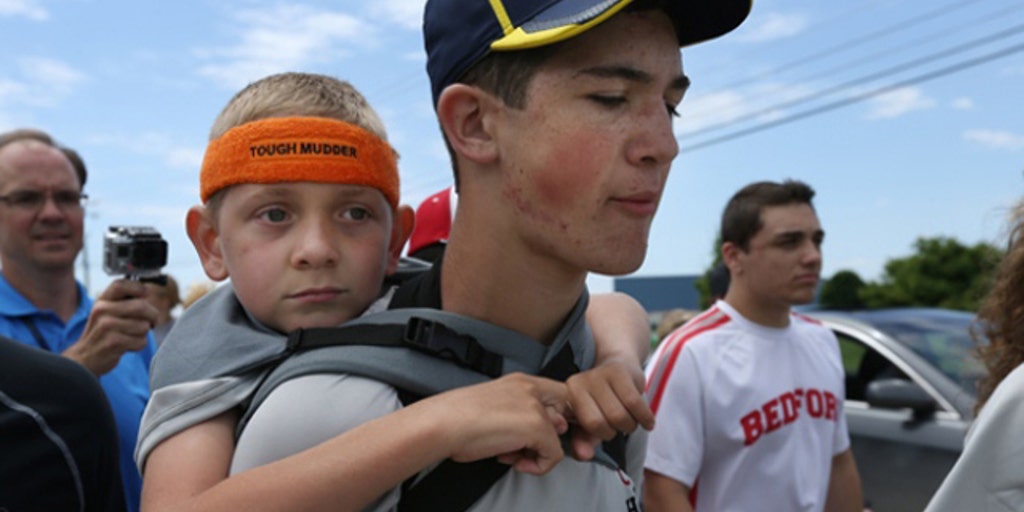 Teen carries brother 40 miles for cerebral palsy awareness | Fox News Video