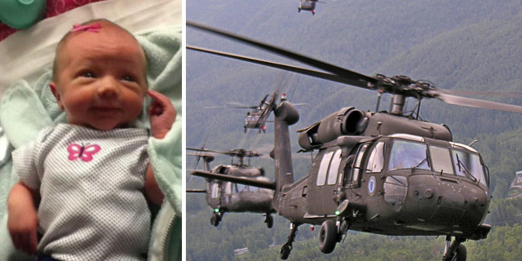 Baby on board: US Marine's wife gives birth in helicopter | Fox News Video