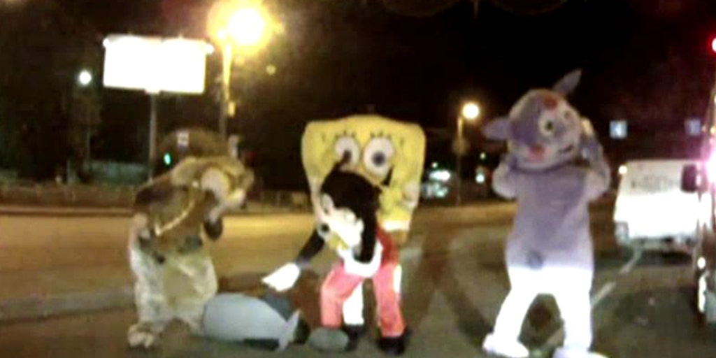 'Mickey,' 'SpongeBob' beat up driver in road rage attack | Fox News Video