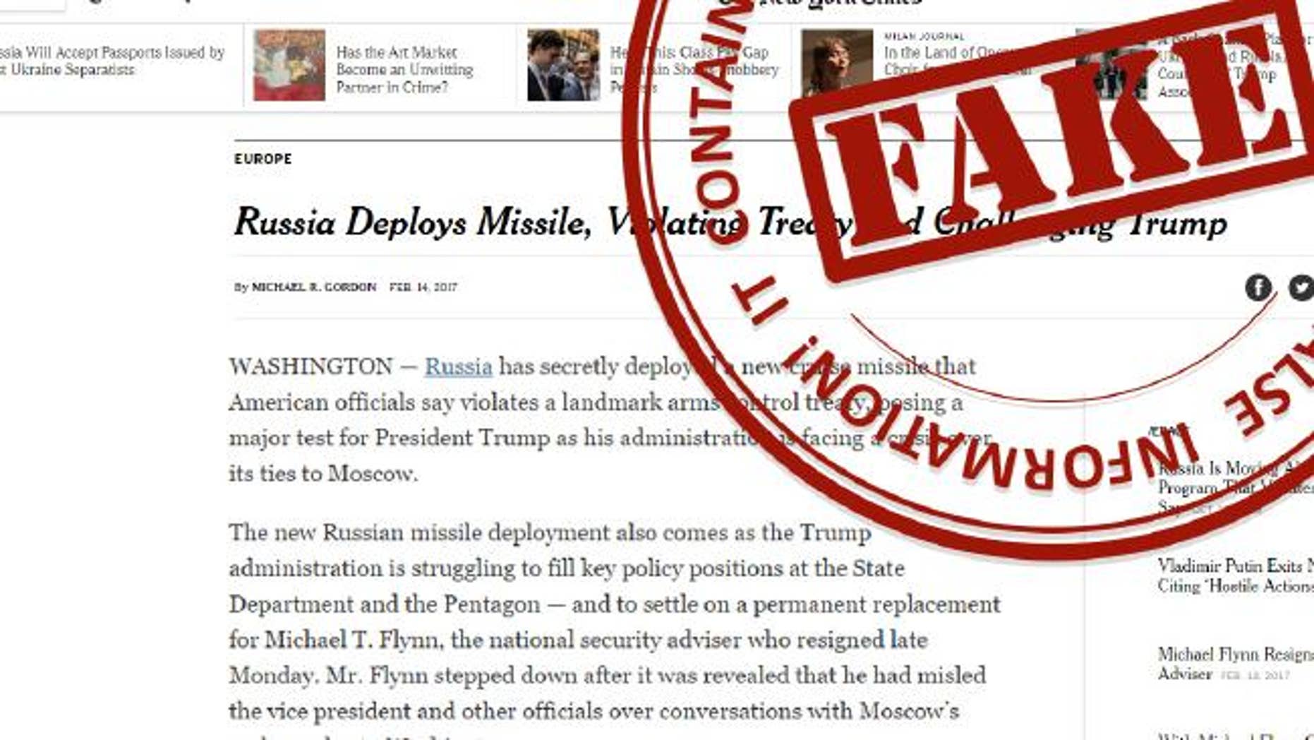 Russia Has Launched Its Own Service To Counter Fake News Fox News