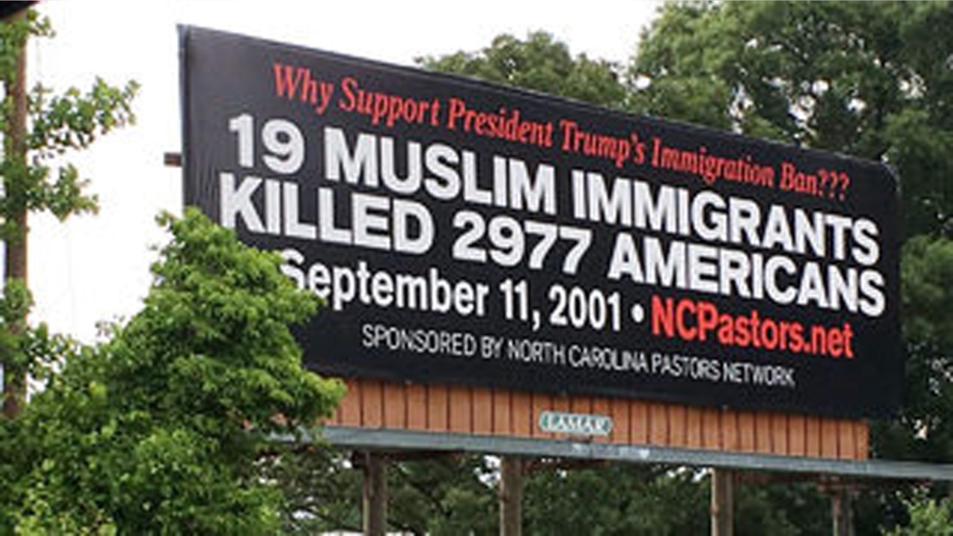 Nc Billboard Supporting Trump Travel Ban Ignites Controversy With 9 11