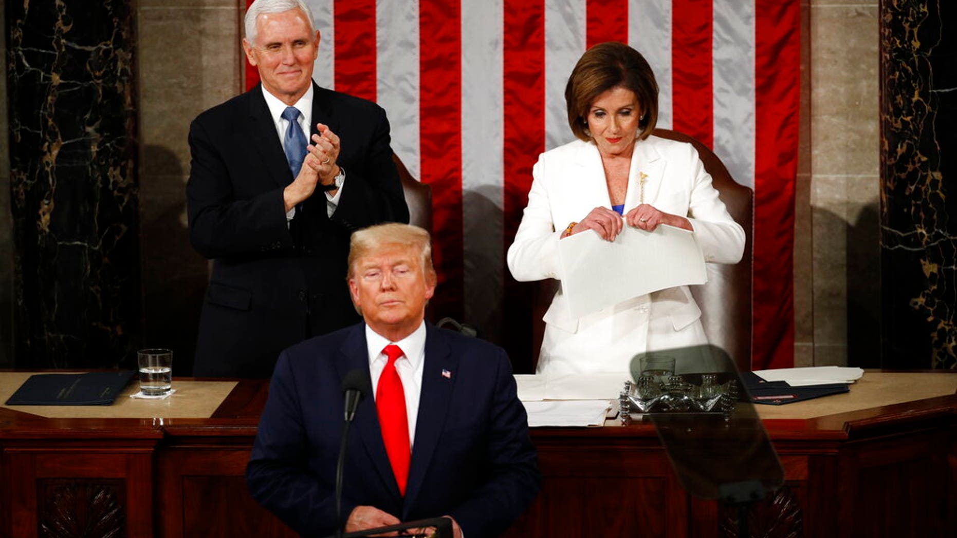 Pelosi tears up Trump's speech in stunning State of the Union scene ... Pelosi tears up Trump's speech in stunning State of the Union scene ...