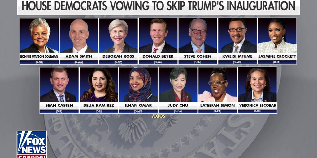 House Democrats slammed for 'absurd' vow to skip Trump's inauguration ...