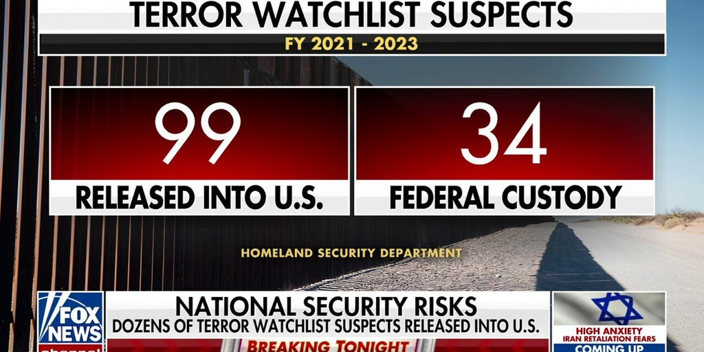 Almost 100 terror suspects released into US after border apprehensions ...