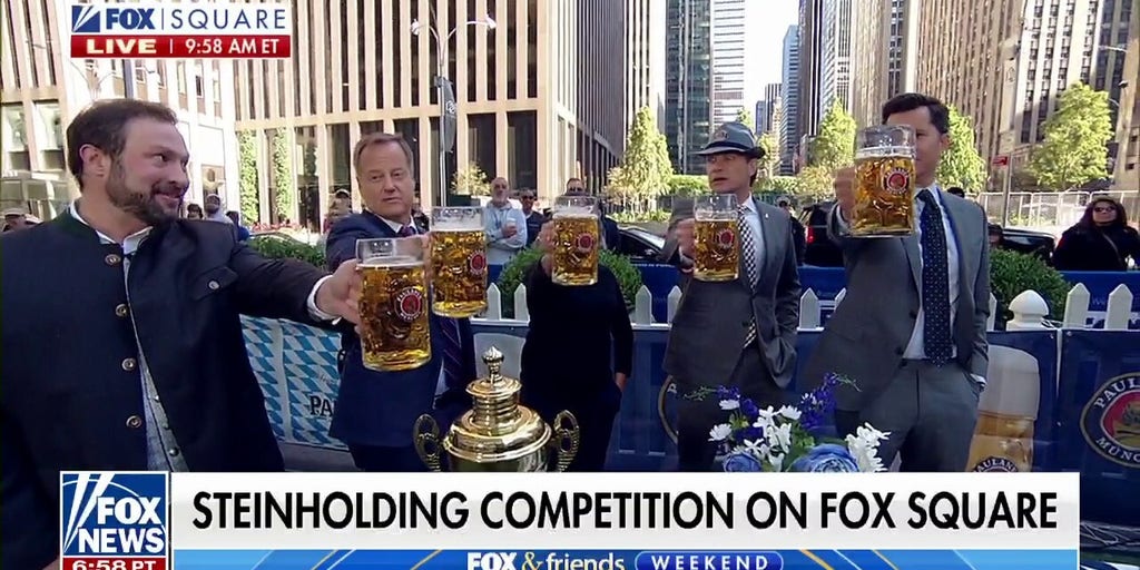 ‘Fox & Friends Weekend’ co-hosts put their steinholding skills to the ...