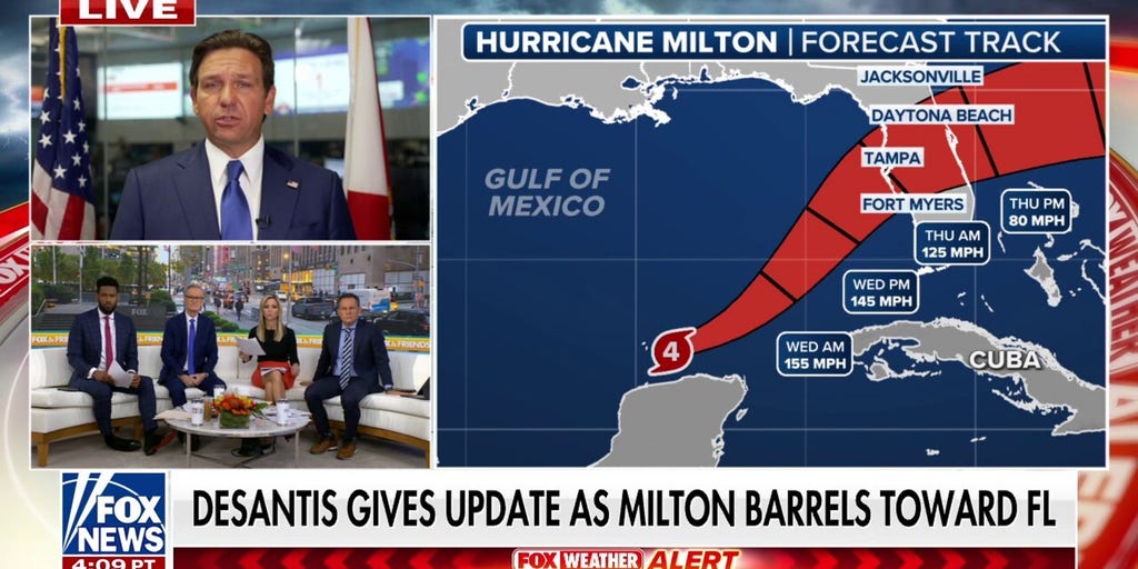 Gov. DeSantis gives update on Hurricane Milton preparations, fires back ...