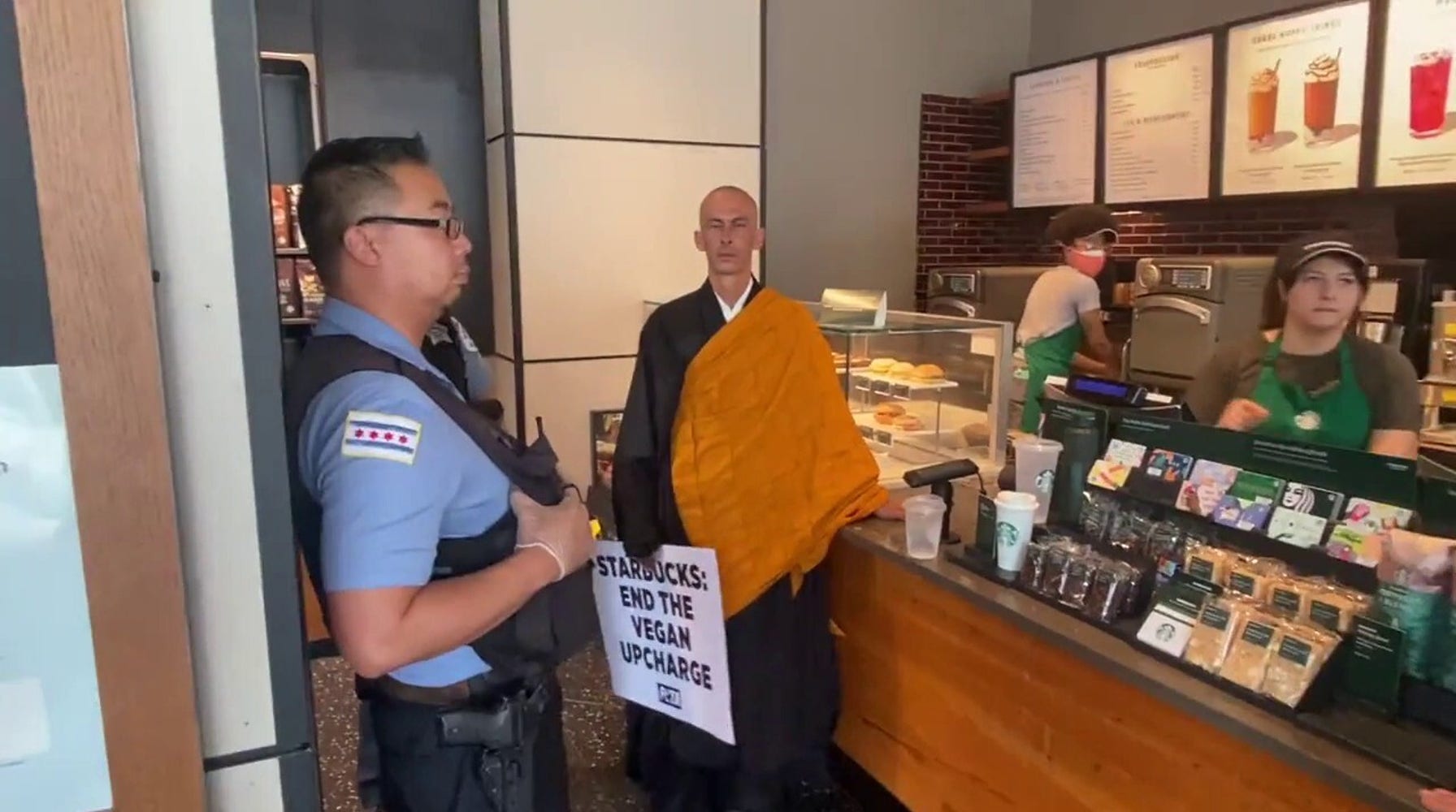 PETA vegan milk upcharge protest at Chicago Starbucks > General ...