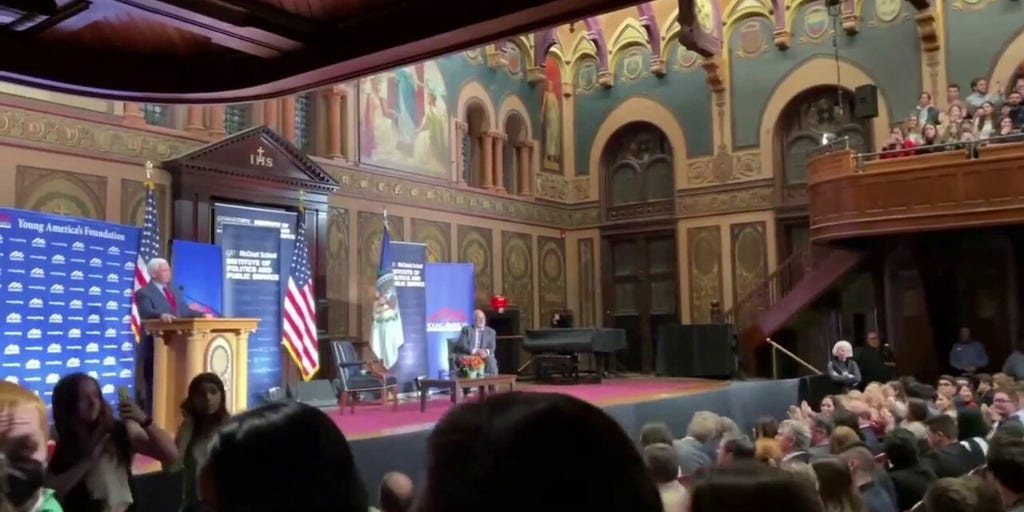 Georgetown University students walk out as Mike Pence delivers speech ...