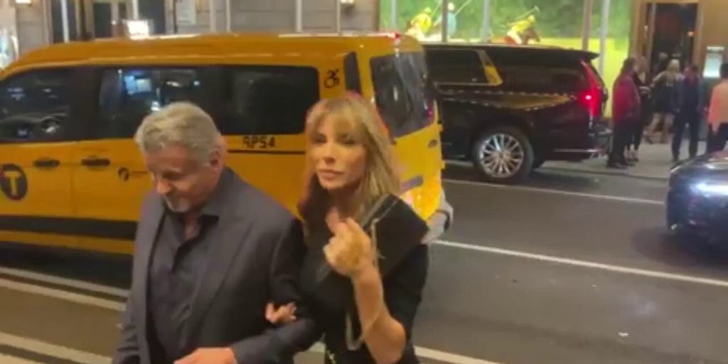 Sylvester Stallone and wife Jennifer Flavin spotted out in NYC | Fox News Video
