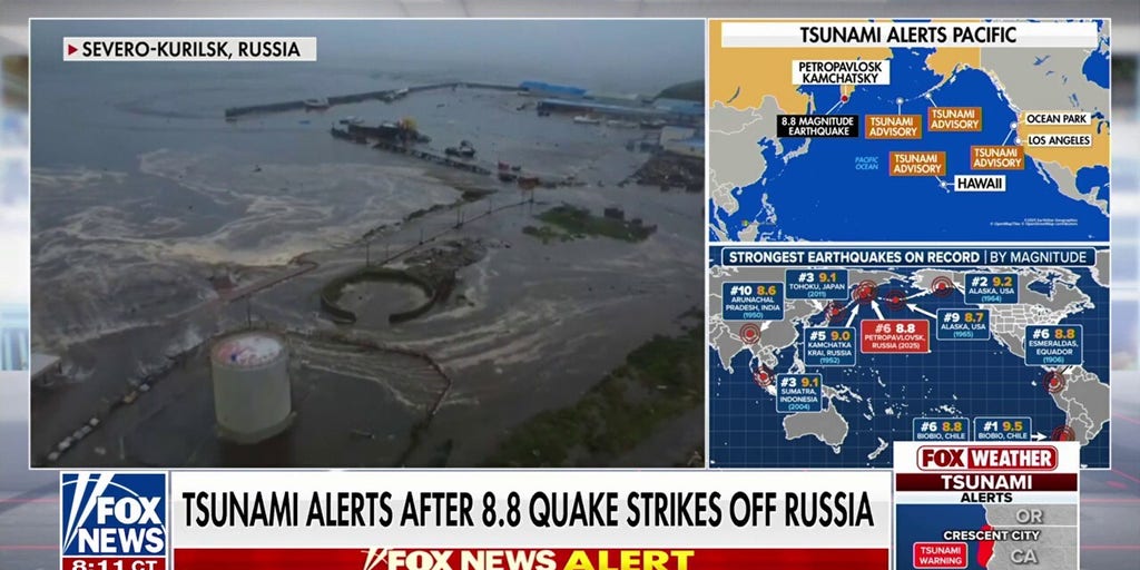 Tsunami alerts issued for Hawaii, West Coast after major earthquake ...