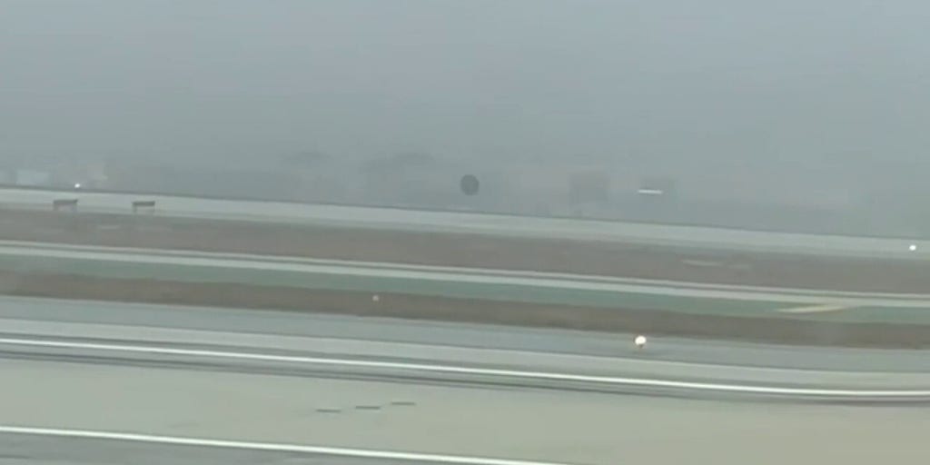 United Airlines plane loses wheel during takeoff at LAX | Fox News Video