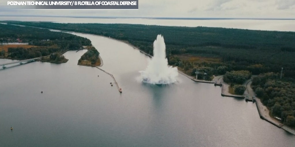World War II bomb explodes underwater in Poland | Fox News Video