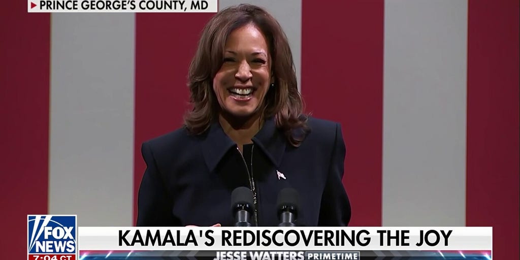 VP Harris can't stop laughing during speech | Fox News Video