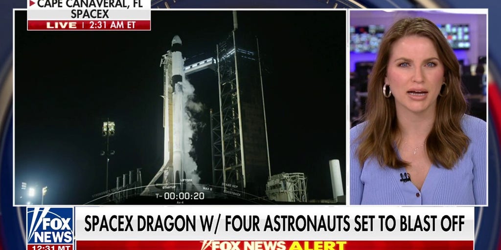 SpaceX Dragon with 4 astronauts launches from Kennedy Space Station ...