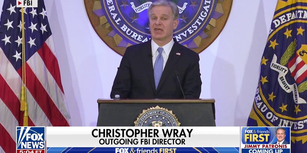 Trump touts FBI Director Christopher Wray's resignation plans: 'Great ...