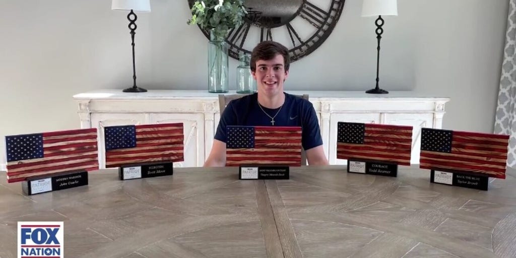 Long Island teenager makes wooden flags for Fox Nation’s Patriot Awards ...