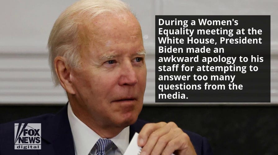 Biden seemingly apologizes to White House staff after taking too many ... Biden seemingly apologizes to White House staff after taking too many ...