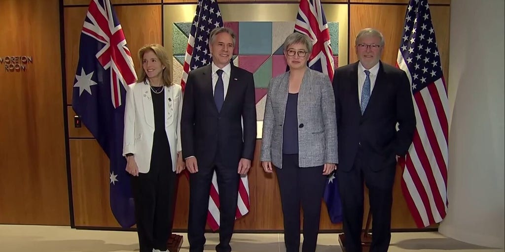 Secretary of State Blinken poses with Australian Ambassador to ...