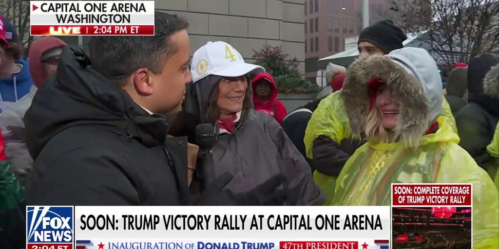 Thousands brave weather conditions to celebrate Trump's inauguration ...