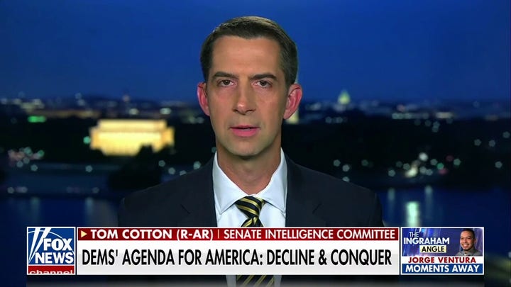 Tom Cotton: Democrats think a strong America is bad for our country ... Tom Cotton: Democrats think a strong America is bad for our country ...