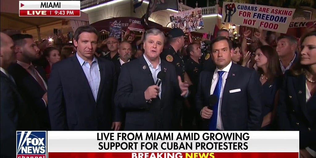 Protesters gather in Miami to rally in support for freeing Cuban people ...