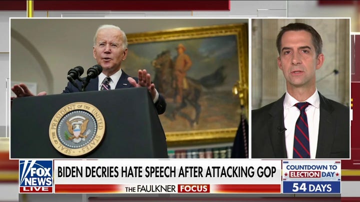 Tom Cotton Rails Against Bidens Divisive Rhetoric On Faulkner Focus