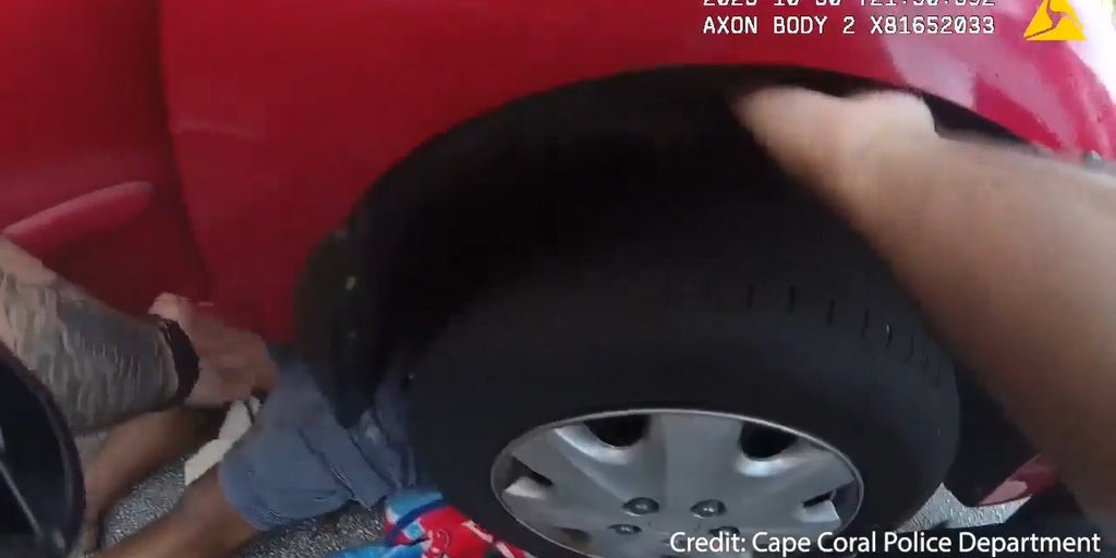 Florida police officers rush to aid of man stuck under car | Fox News Video