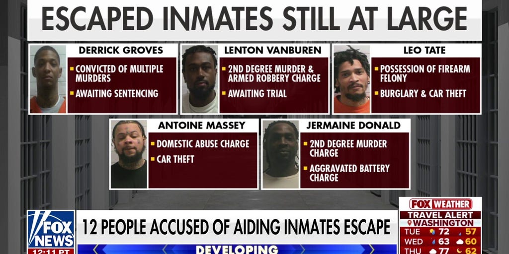 Twelve people accused of helping 10 inmates escape from NOLA jail | Fox ...