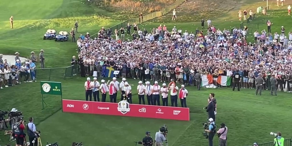 Team Europe celebrates 2025 Ryder Cup win | Fox News Video