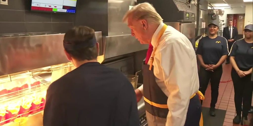 Donald Trump works as fry cook at Pennsylvania McDonald's | Fox News Video