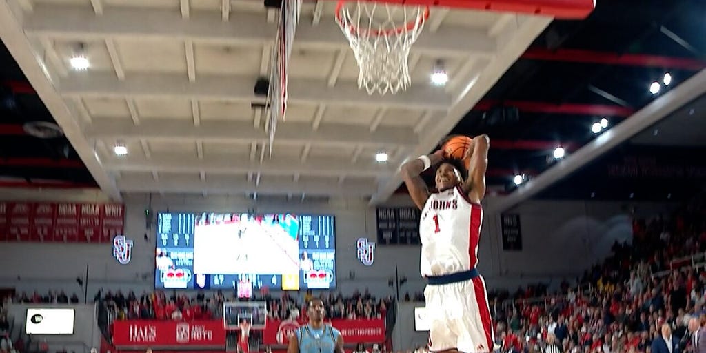 Dillon Mitchell gets steal and finishes with dunk on the other end ...