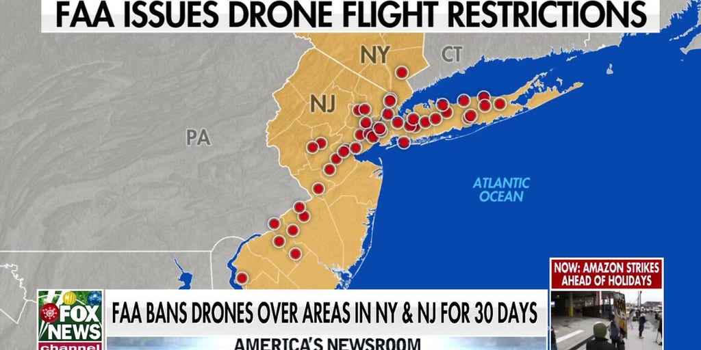 FAA bans drone flights over parts of New York, New Jersey for 30 days ...