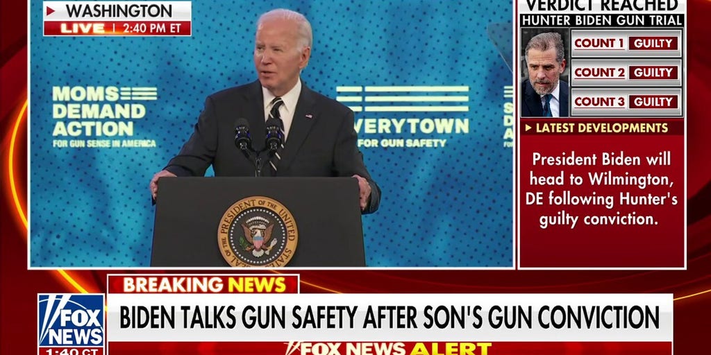 Biden heckled at gun control conference after Hunter Biden's firearms ...