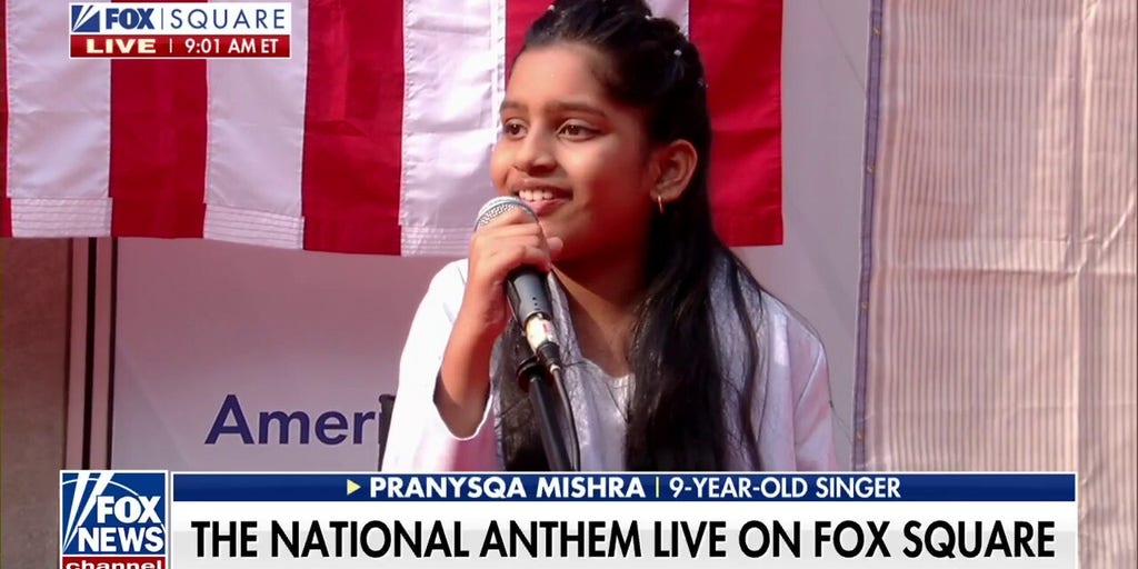 Nine-year-old singer wows with national anthem rendition | Fox News Video