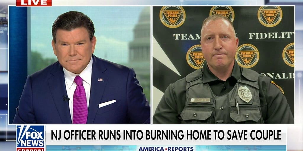 NJ officer rushes into burning home to save elderly couple | Fox News Video