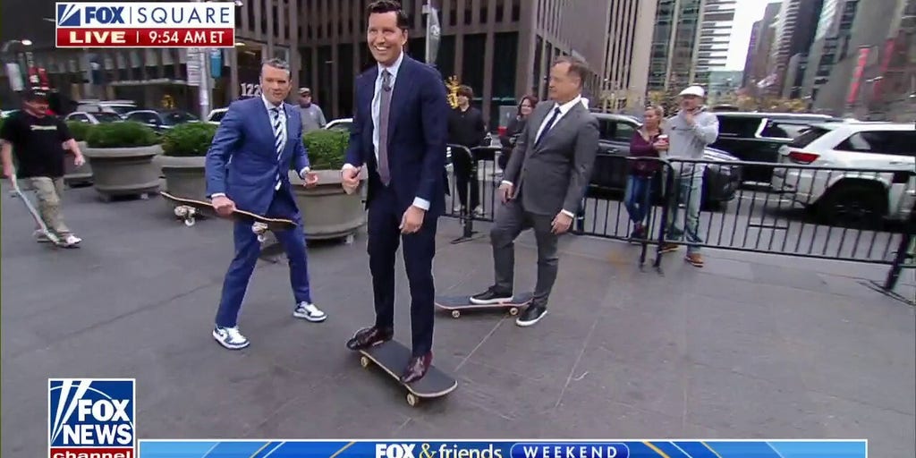 'Fox & Friends Weekend' hosts learn how to skateboard | Fox News Video