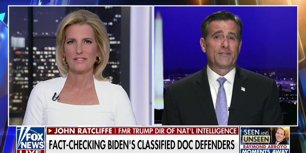 John Ratcliffe fact-checks Joe Biden's classified documents defense ...