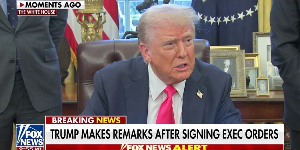 Trump makes remarks after signing executive orders | Fox News Video