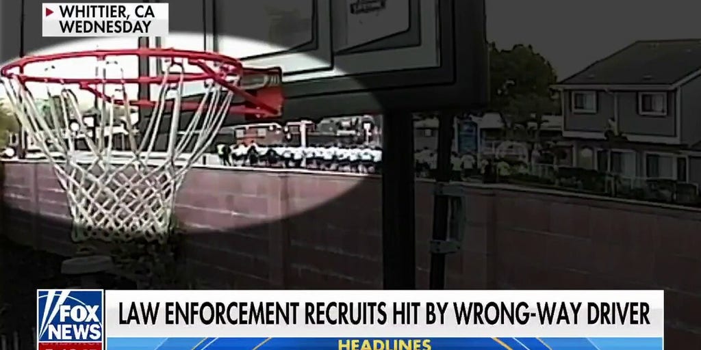 Surveillance footage shows moment before car hits CA police recruits ...