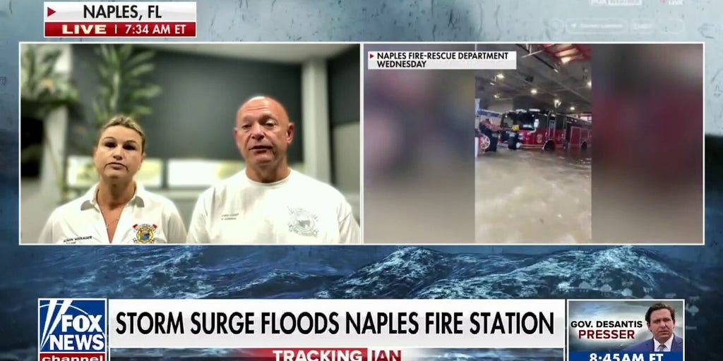 Naples fire station flooded by Hurricane Ian storm surge | Fox News Video